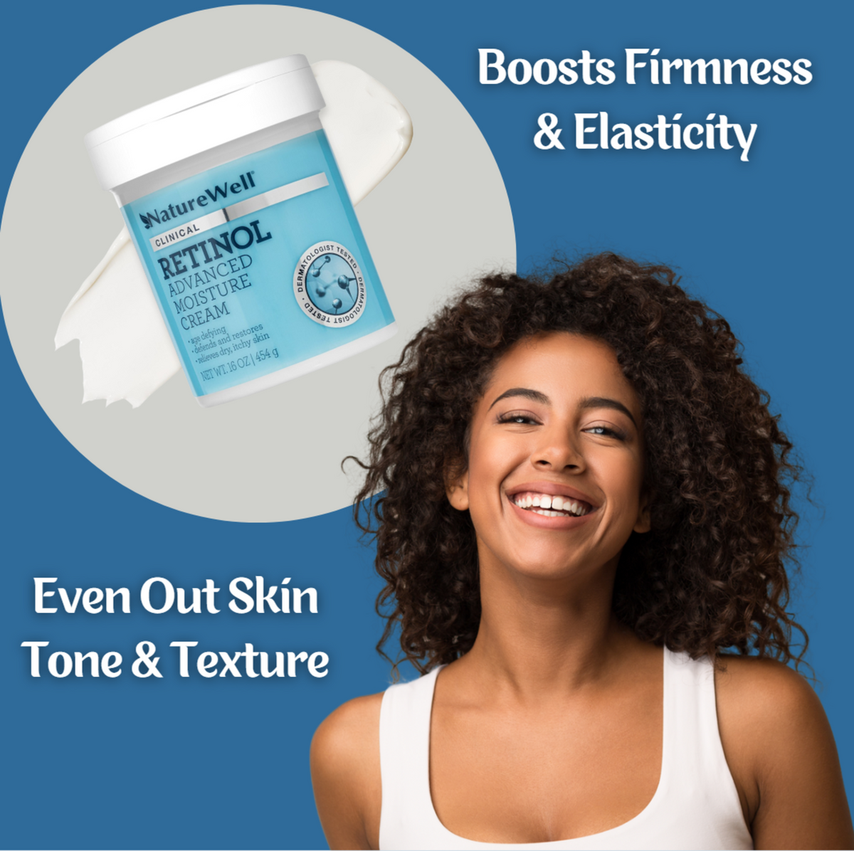NatureWell Retinol Advanced Moisture Cream, 16 Oz - Anti-Aging Formula