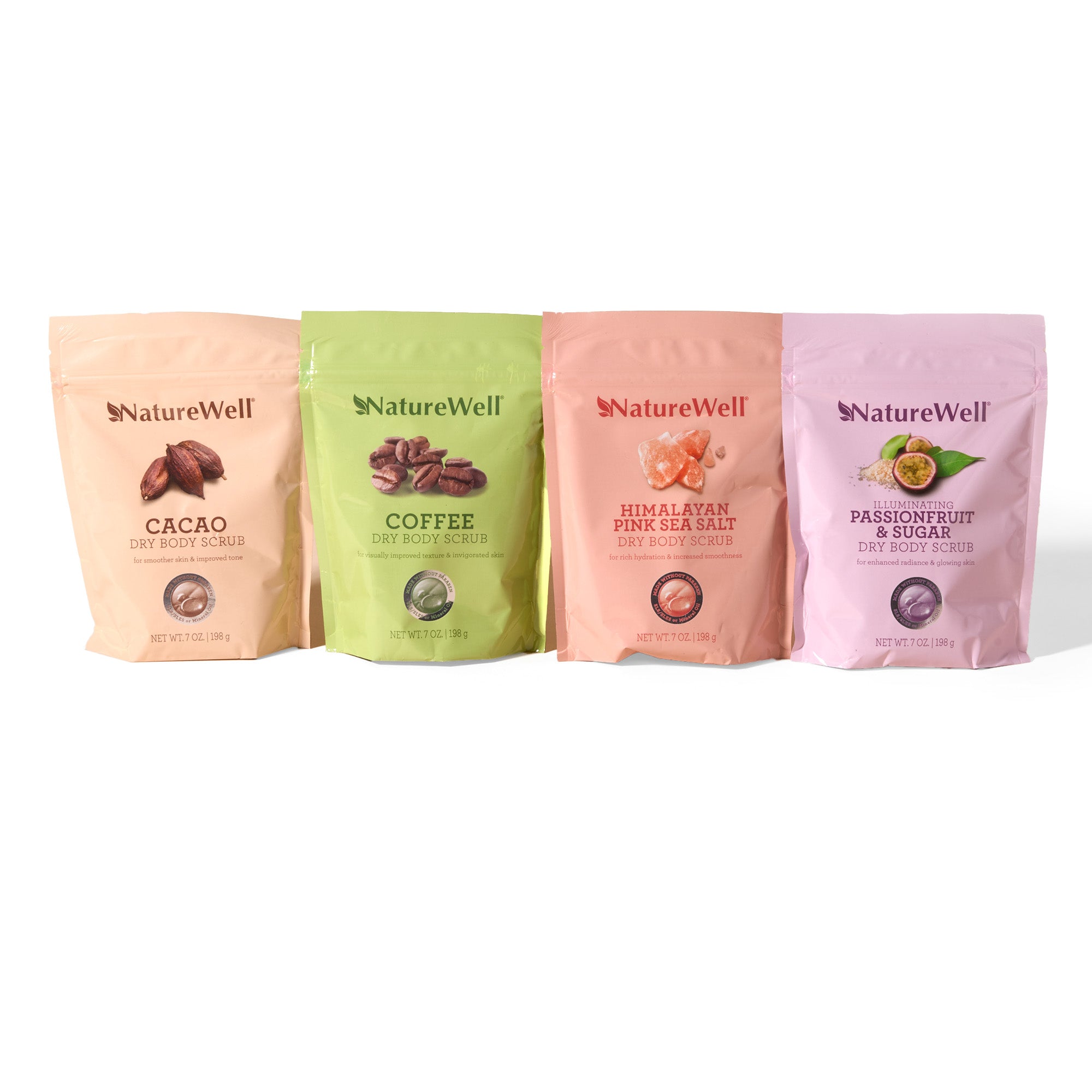 NatureWell Dry Body Scrub Variety Pack - Exfoliating & Nourishing, 8 oz ...