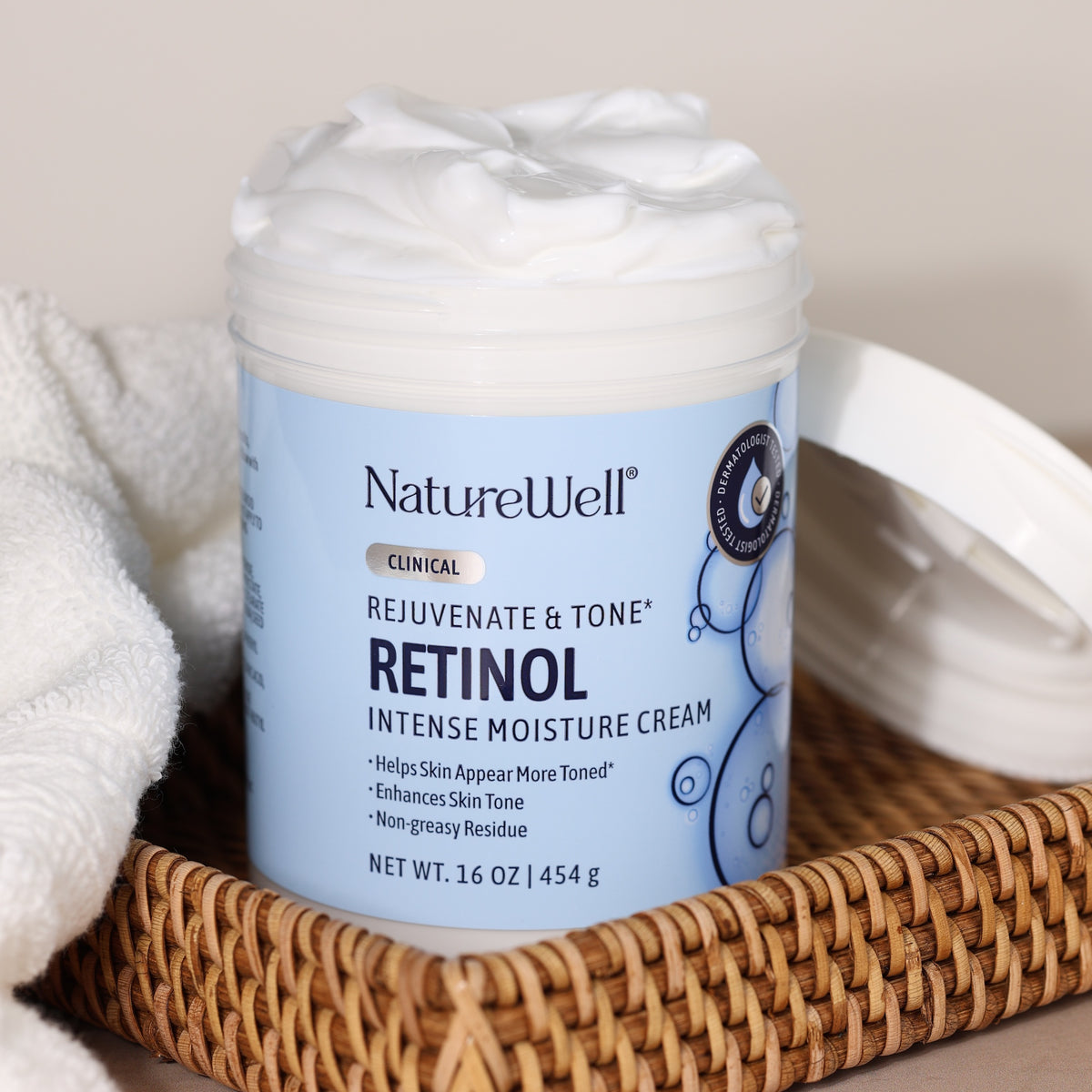 NatureWell Retinol Advanced Moisture Cream, 16 Oz - Anti-Aging Formula
