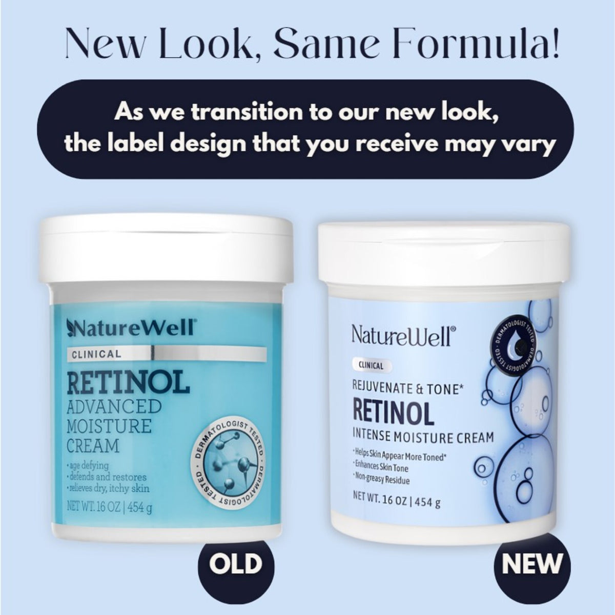 NatureWell Retinol Advanced Moisture Cream, 16 Oz - Anti-Aging Formula