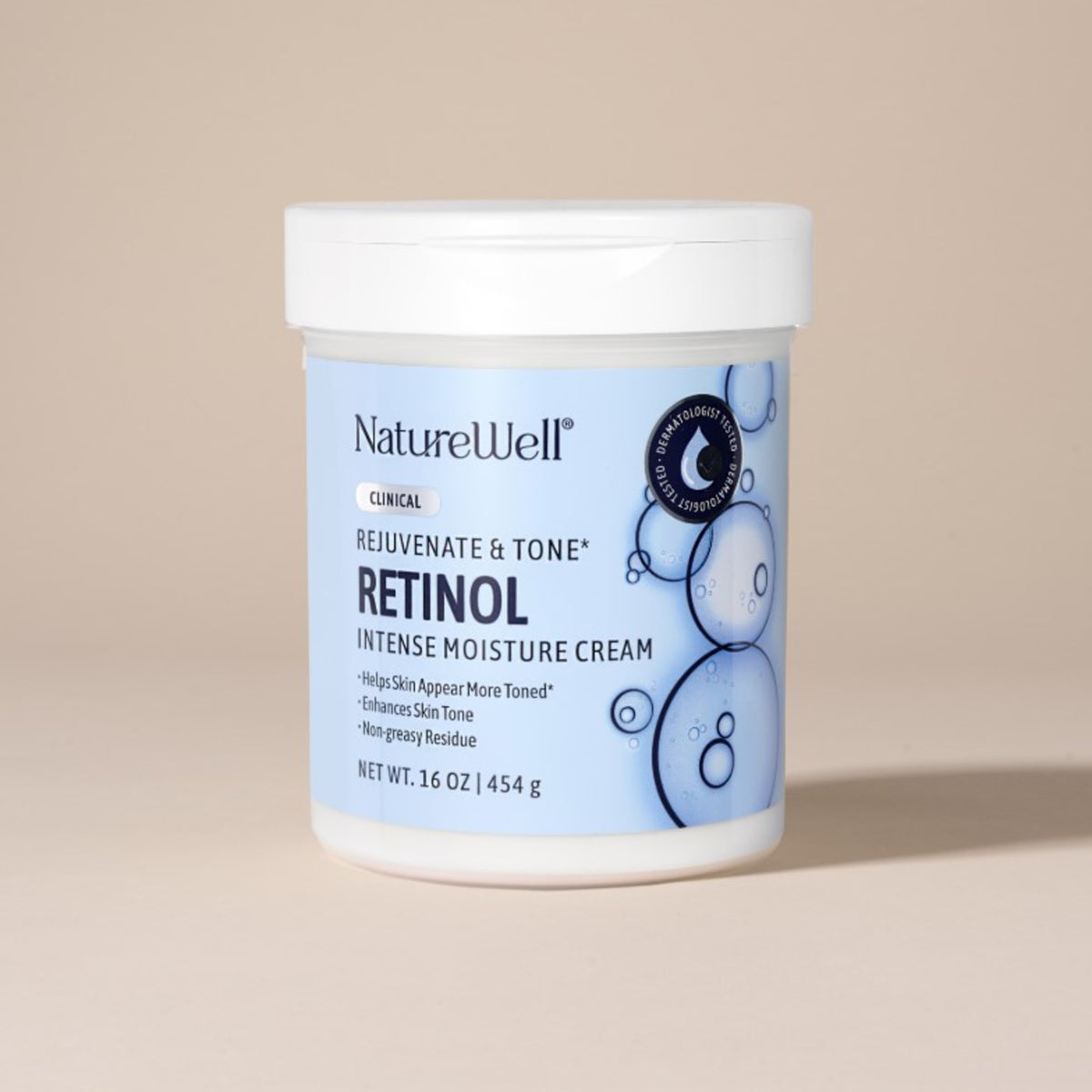 NatureWell Retinol Advanced Moisture Cream, 16 Oz - Anti-Aging Formula
